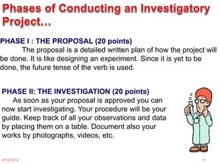 Science investigatory project | PPTX