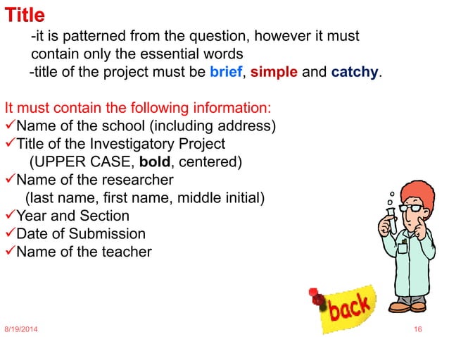 Science investigatory project | PPTX