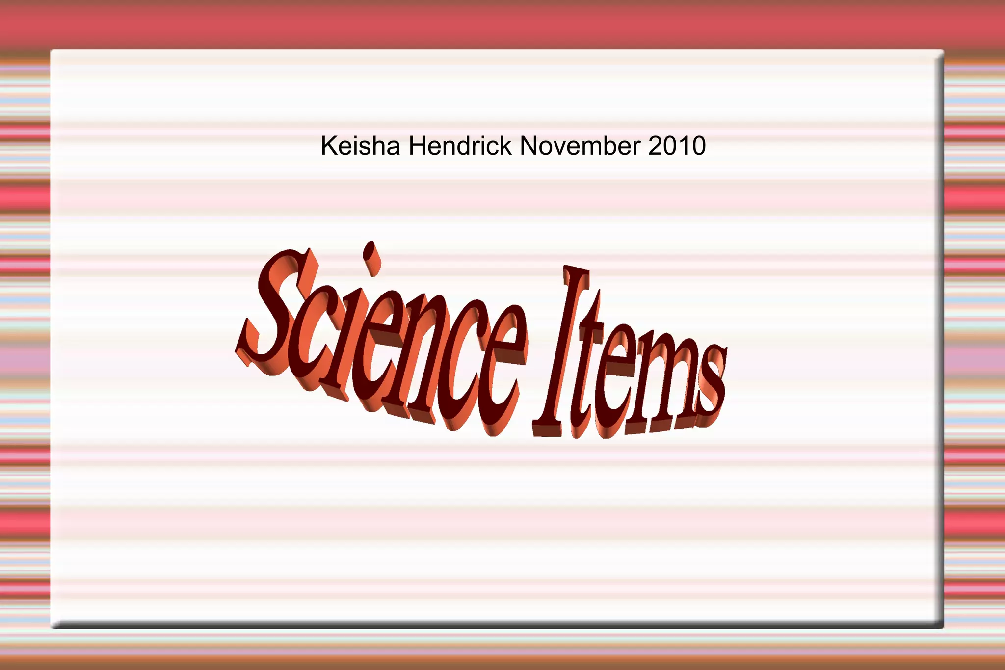 Science items | PPT