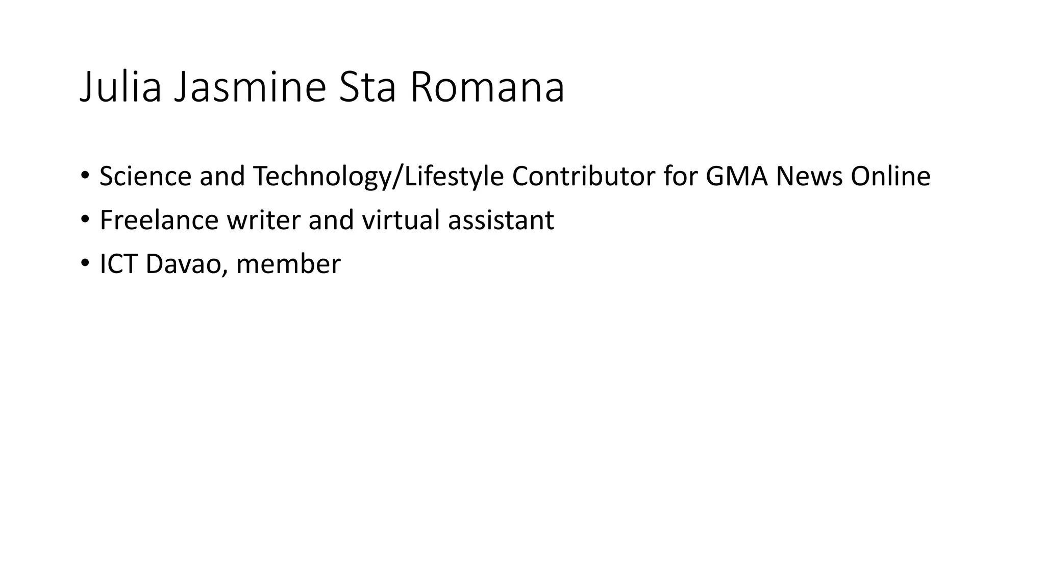 Science journalism workshop | PPTX