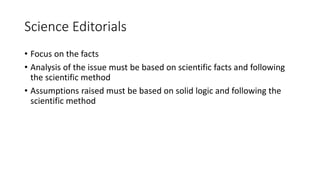 Science journalism workshop | PPTX