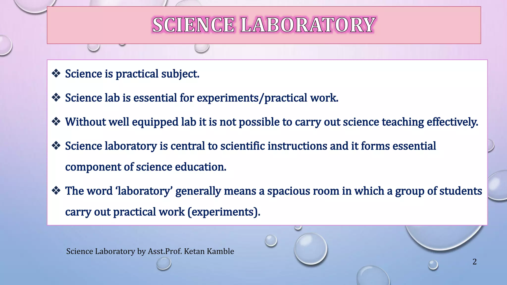 Science laboratory | PPTX