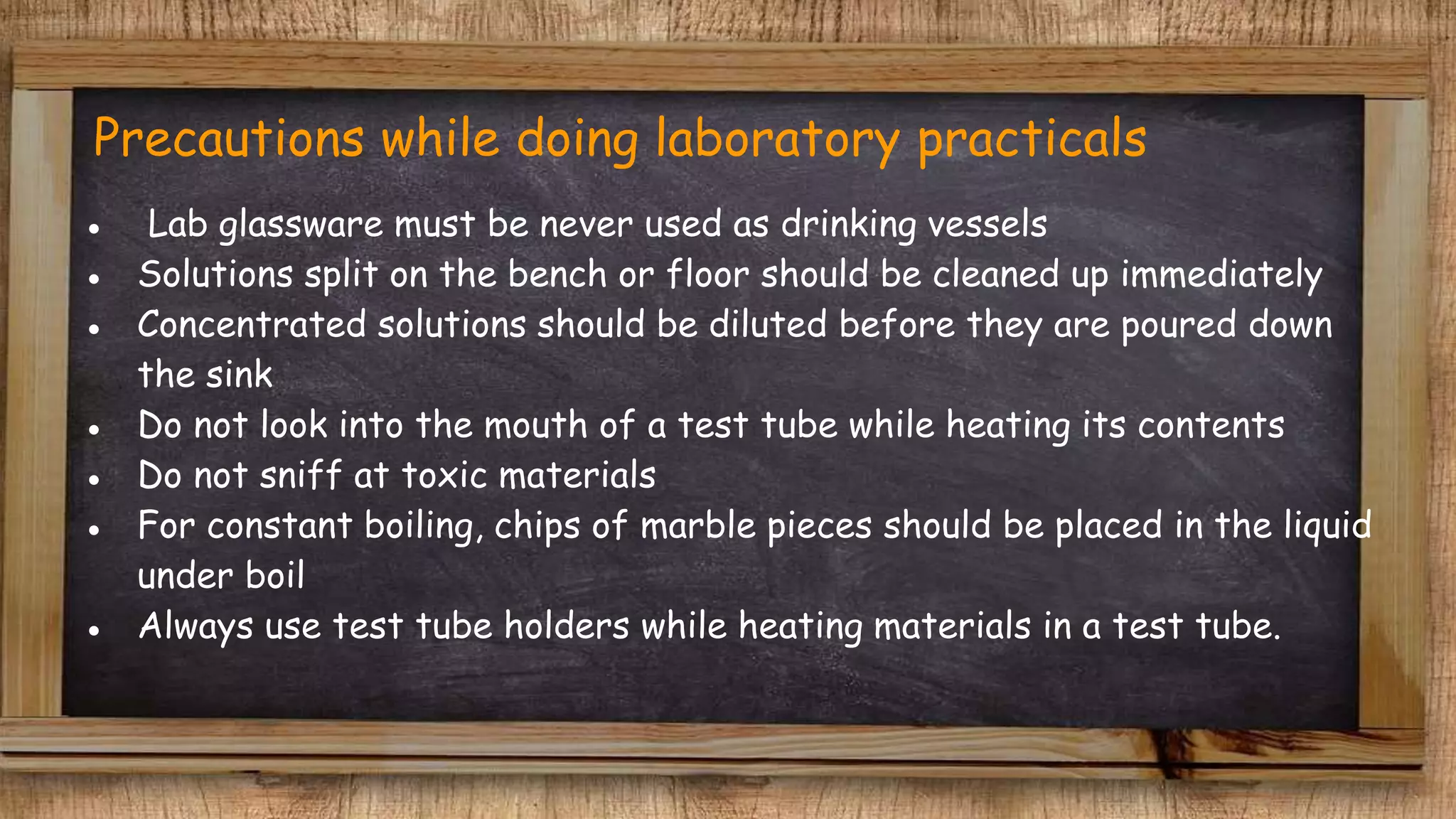 Science laboratory maintenance, lab accidents and precautions of lab ...