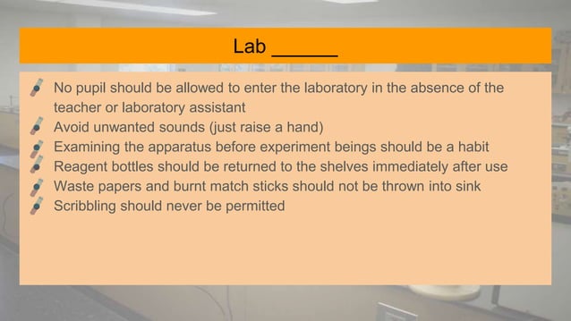 Science laboratory maintenance, lab accidents and precautions of lab ...