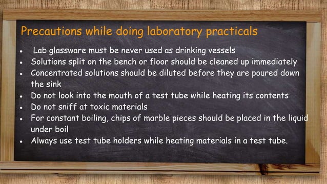Science laboratory maintenance, lab accidents and precautions of lab ...