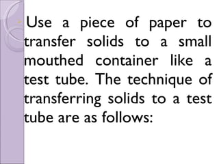 (Science) Laboratory Operations and Techniques | PPT