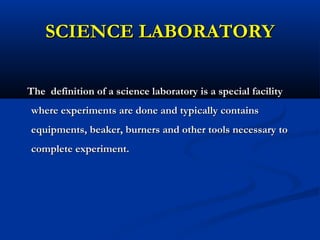 Science laboratory | PPT