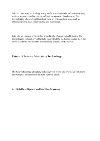 Science Laboratory Technology_ A Guide to the Future of Scientific ...