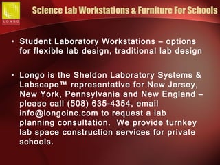 Longo School Science Laboratory Workstations (2012) | PPT | Woodworking | Arts and Crafts