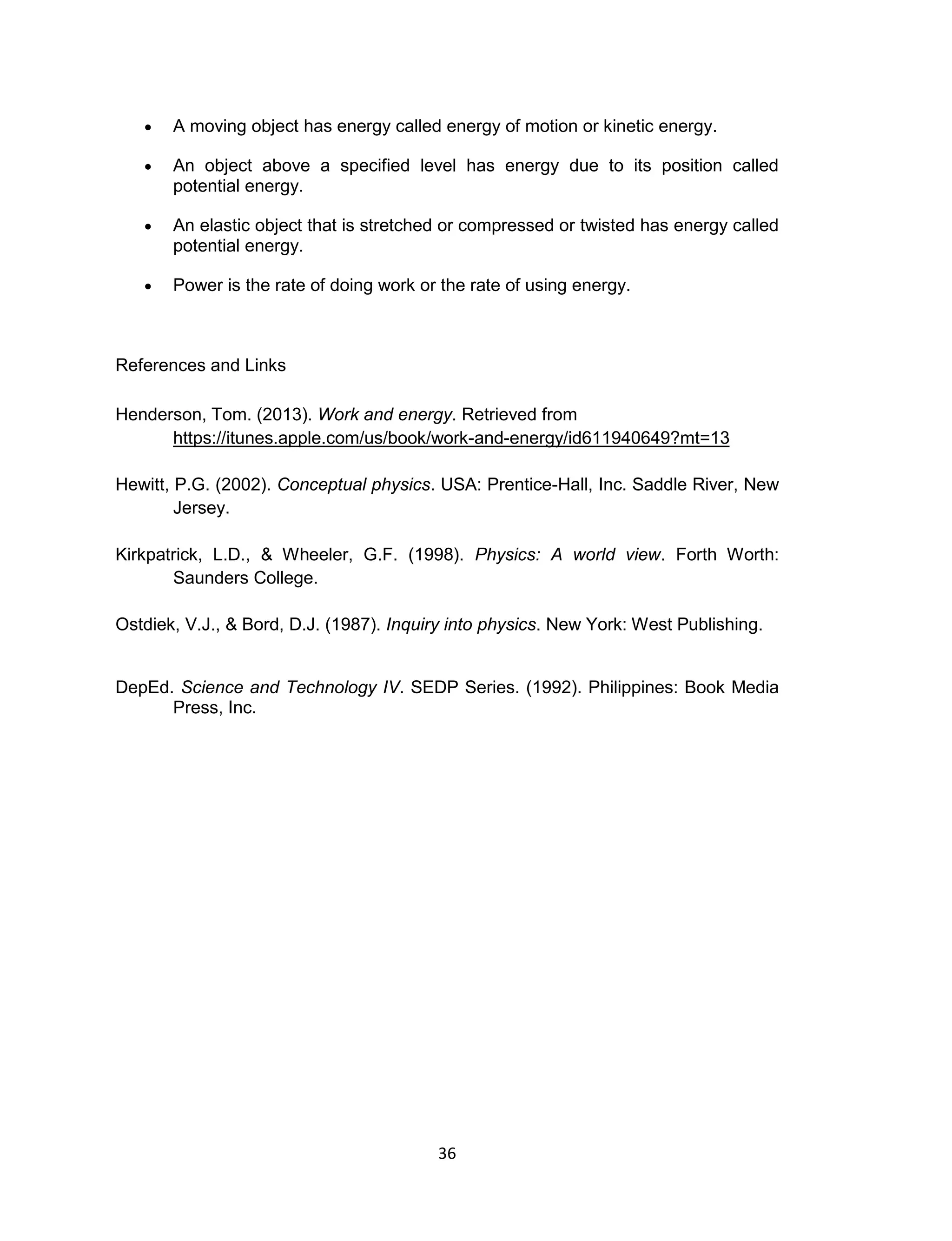 K to 12 - Grade 8 Science Learner Module | PDF | Physics | Science
