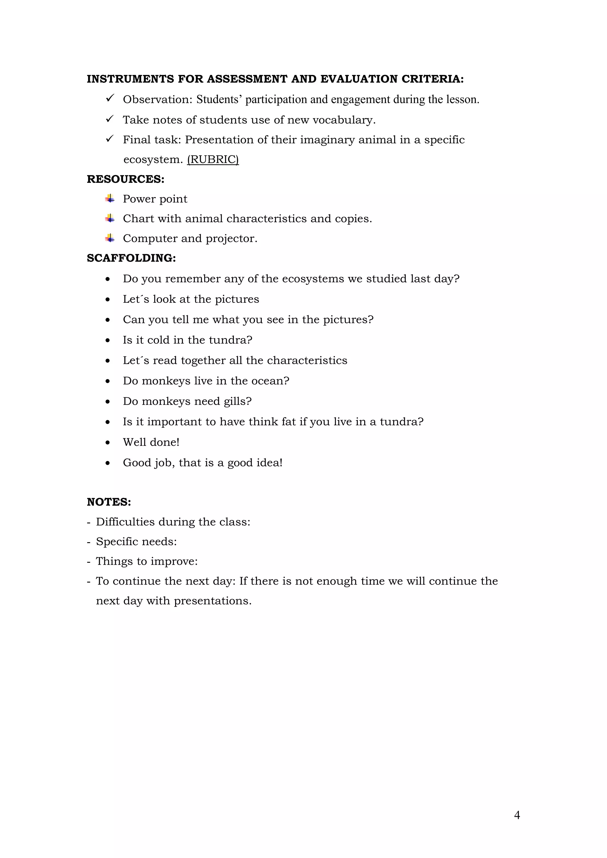 Science lesson plan clil | PDF