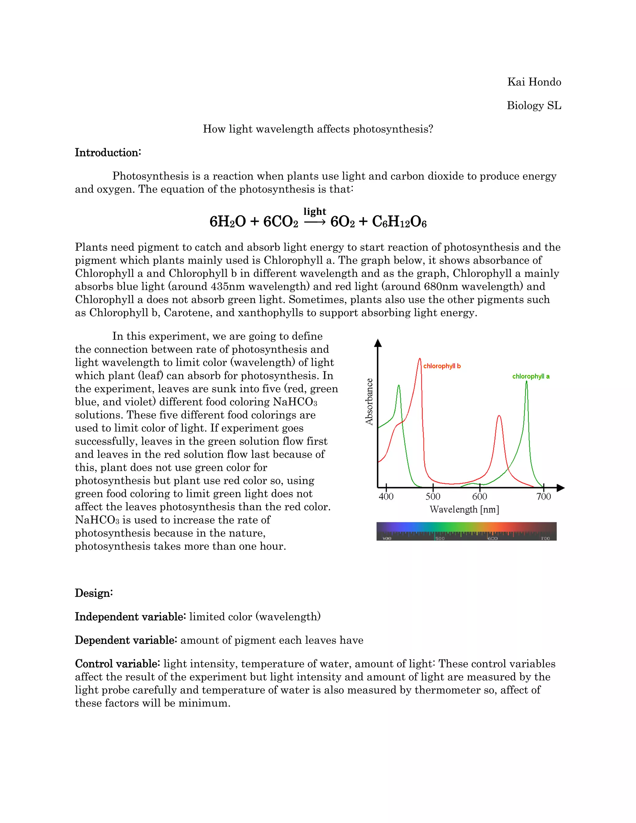 Science light colour photosynthesis | PDF | Gardening | Home & Garden