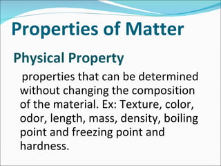 (Science) Matter | PPT | Chemistry | Science