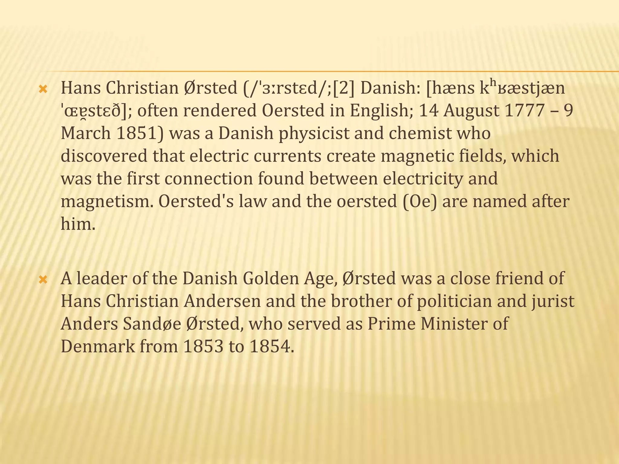 Hans Christian Oersted | PPTX