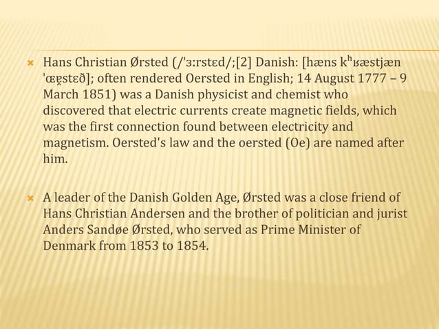 Hans Christian Oersted | PPTX