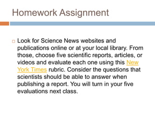 Science news lesson module 3 | PPTX