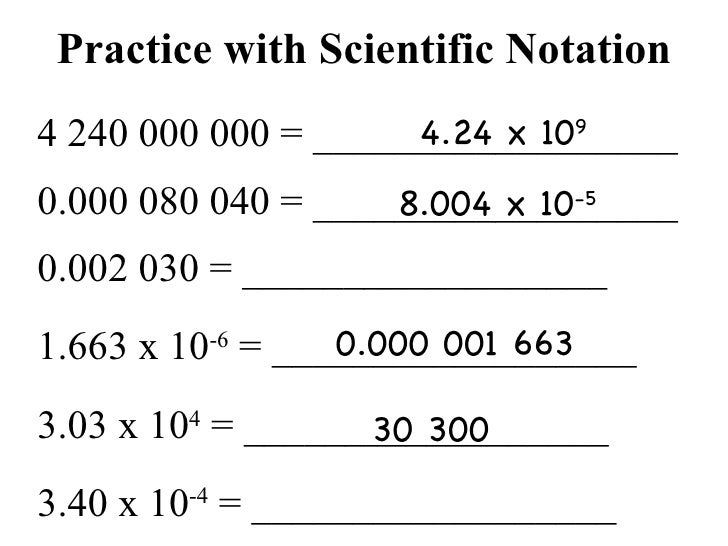 Scientific Number