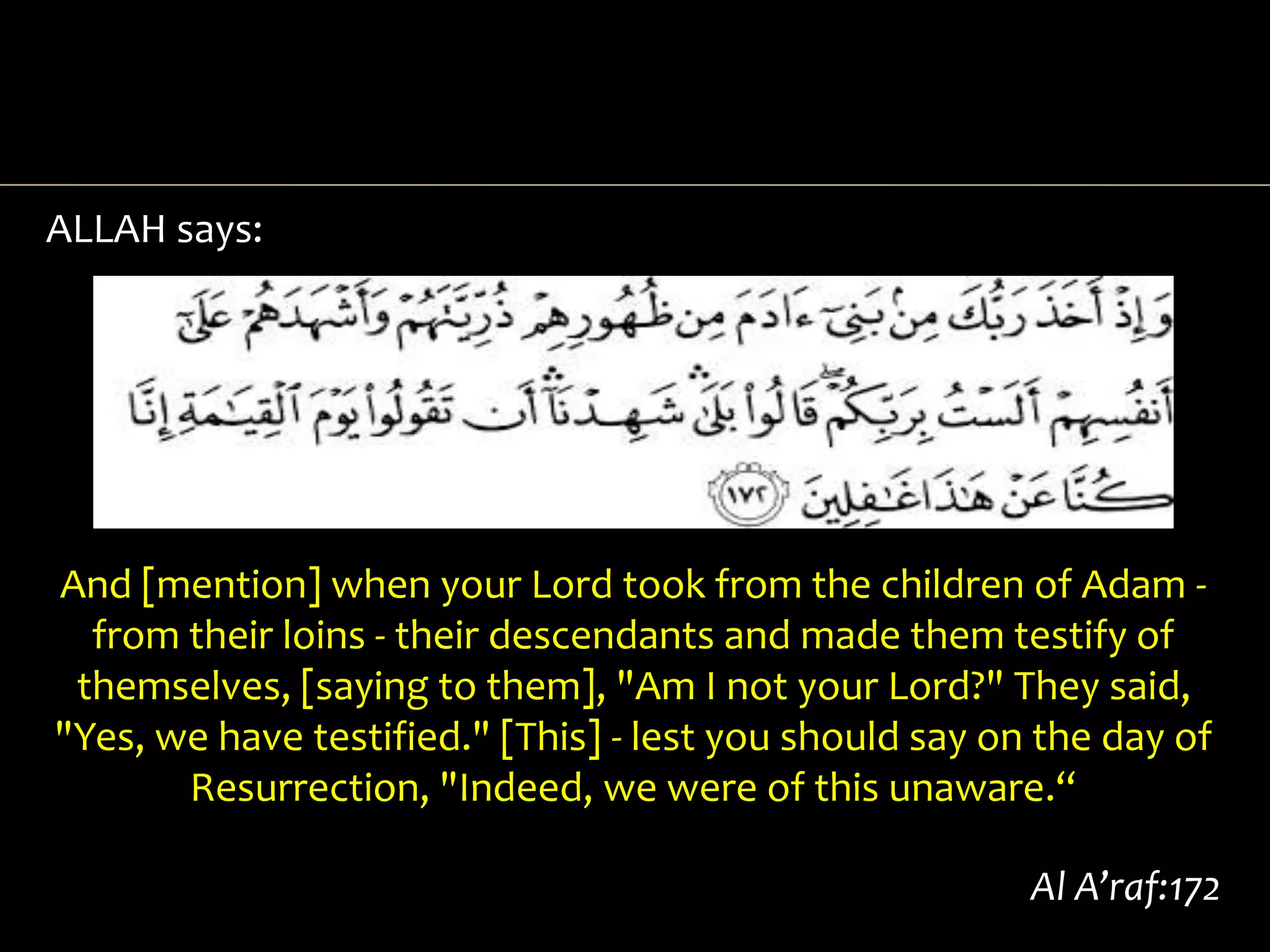 Science of al qur’an (HUMAN CREATION) | PPTX