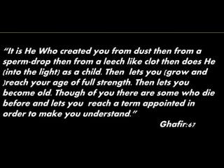 Science of al qur’an (HUMAN CREATION) | PPTX