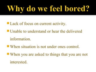 Science of boredom | PPT