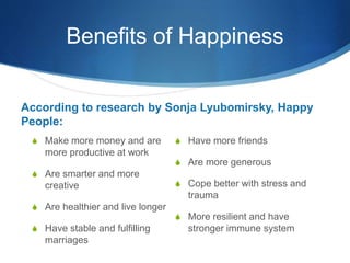 Science of Happiness Presentation | PPTX