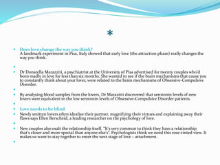 Science of love | PPTX