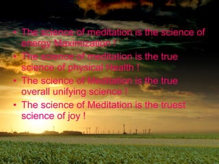 Science of meditation | PPT