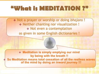 Science of meditation by patriji | PPTX