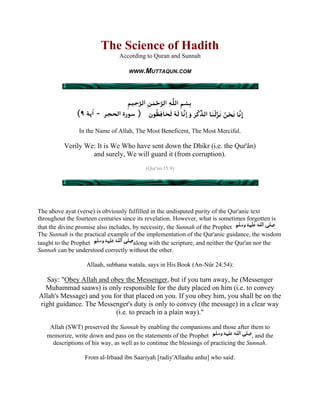 Science of the hadith | PPT