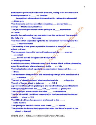 Science one liners | PDF