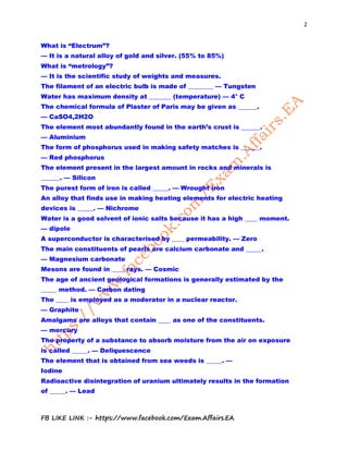 Science One Liners | PDF