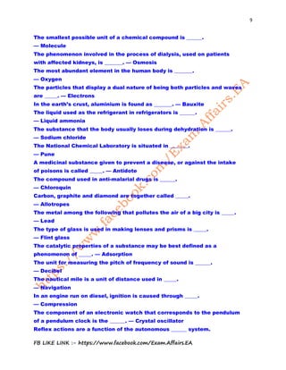 Science One Liners | PDF