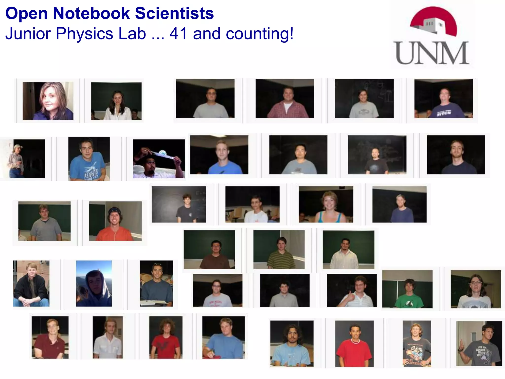 Science Online2010 Open Notebook Science
