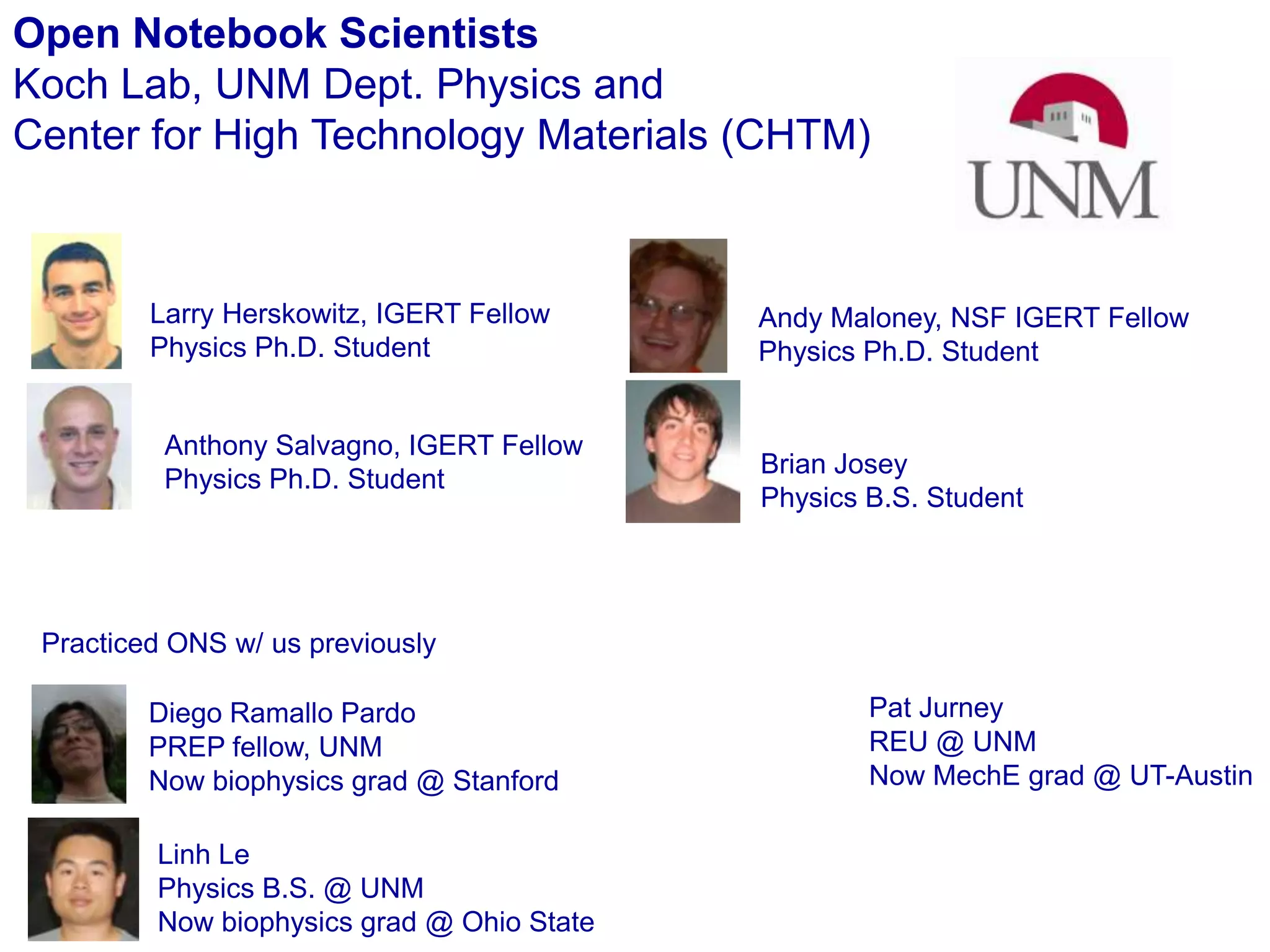 Science Online2010 Open Notebook Science