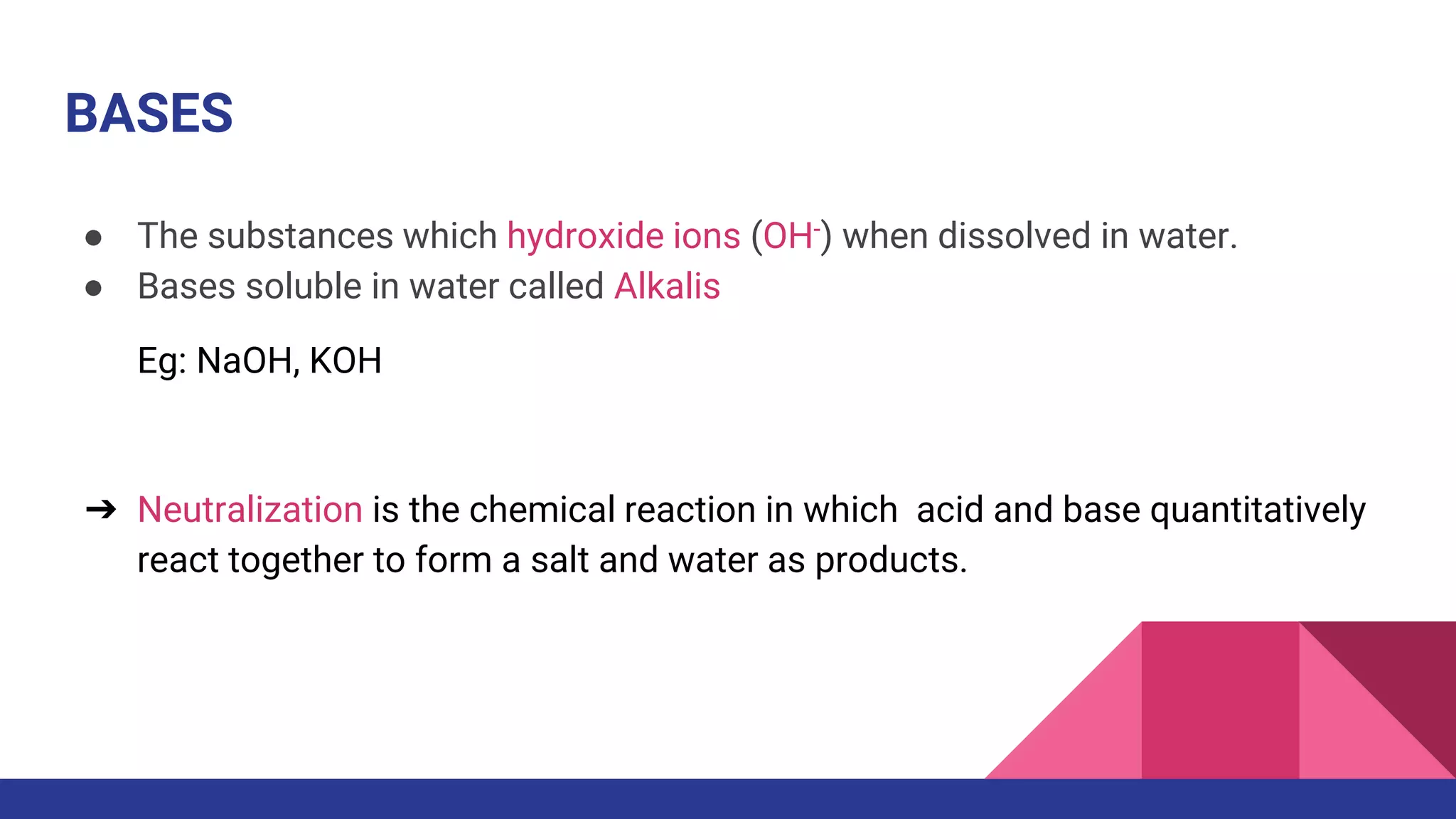 Acid, Base and Salt. Science Plus one NIOS | PPTX | Chemistry | Science