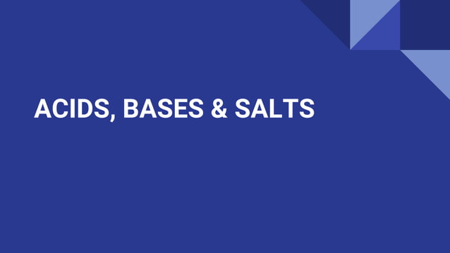Acid, Base and Salt. Science Plus one NIOS | PPT
