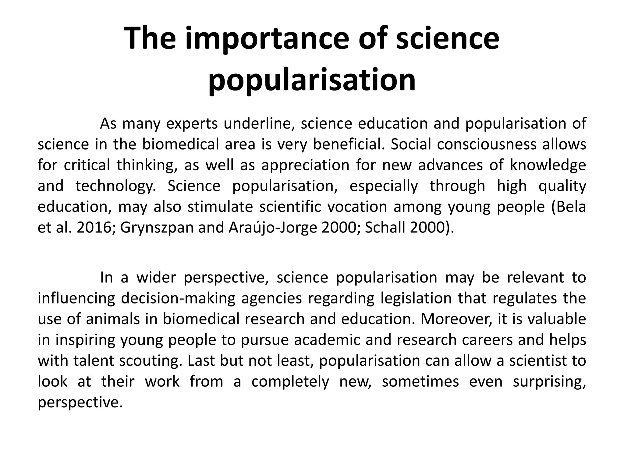 Science popularisation | PPTX
