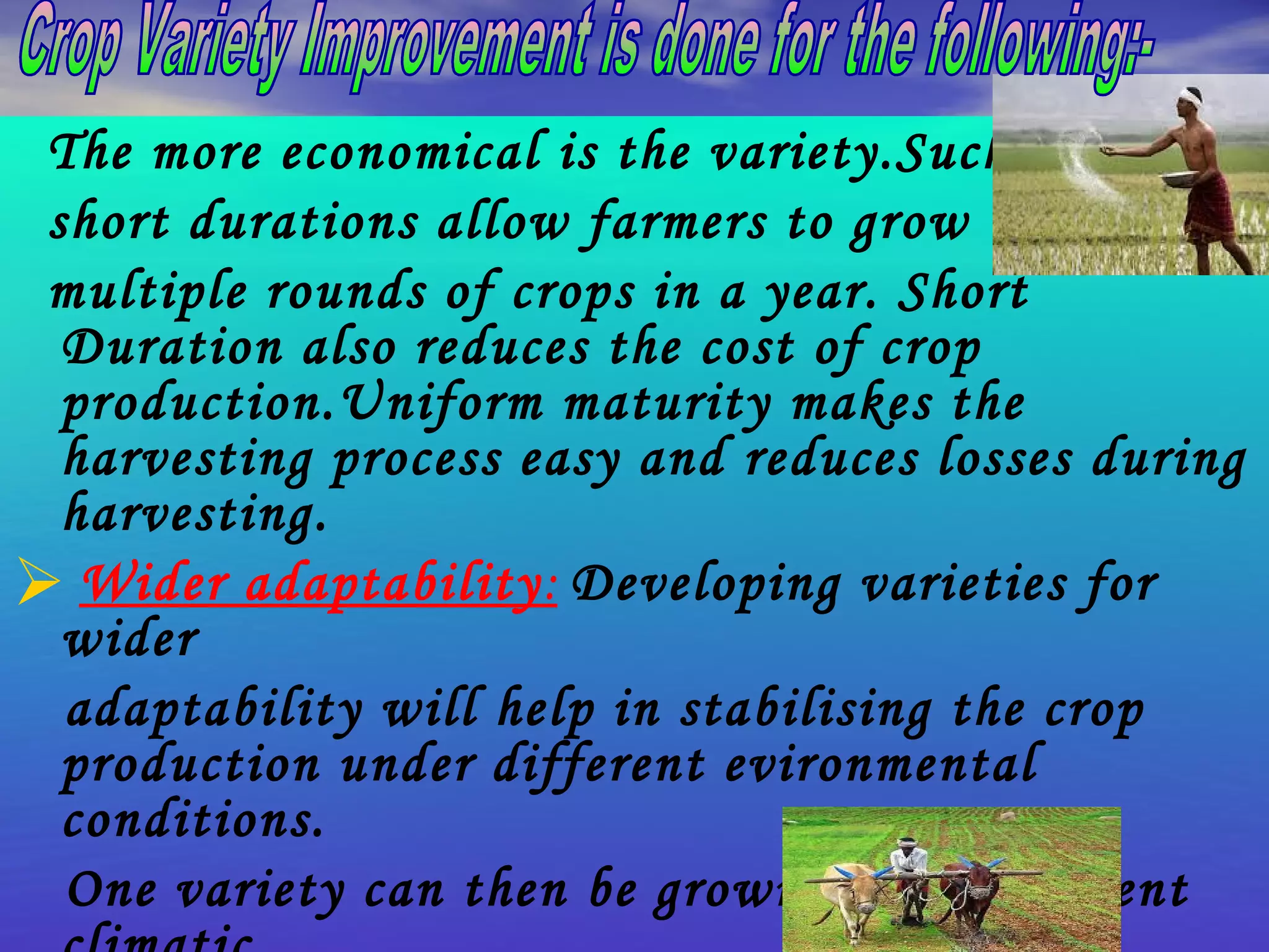 Crop variety improvement | PPT
