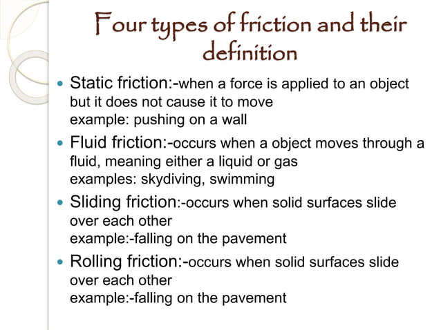 friction ppt | PPTX | Physics | Science