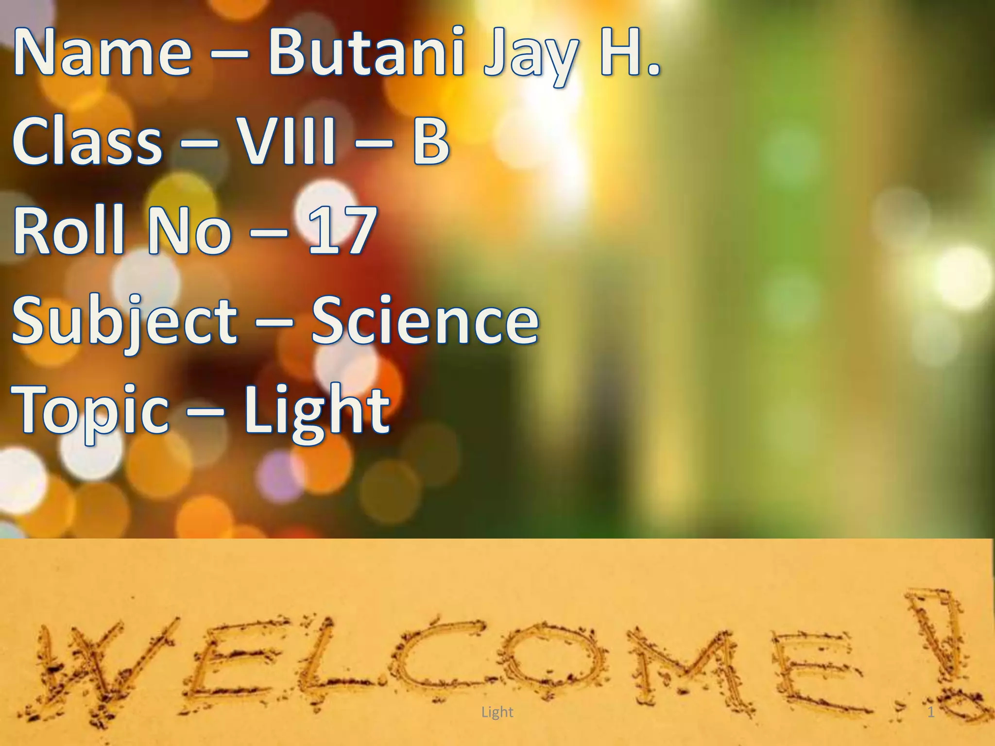 Light Ppt For Class 7 And 8 Cbse Pptx