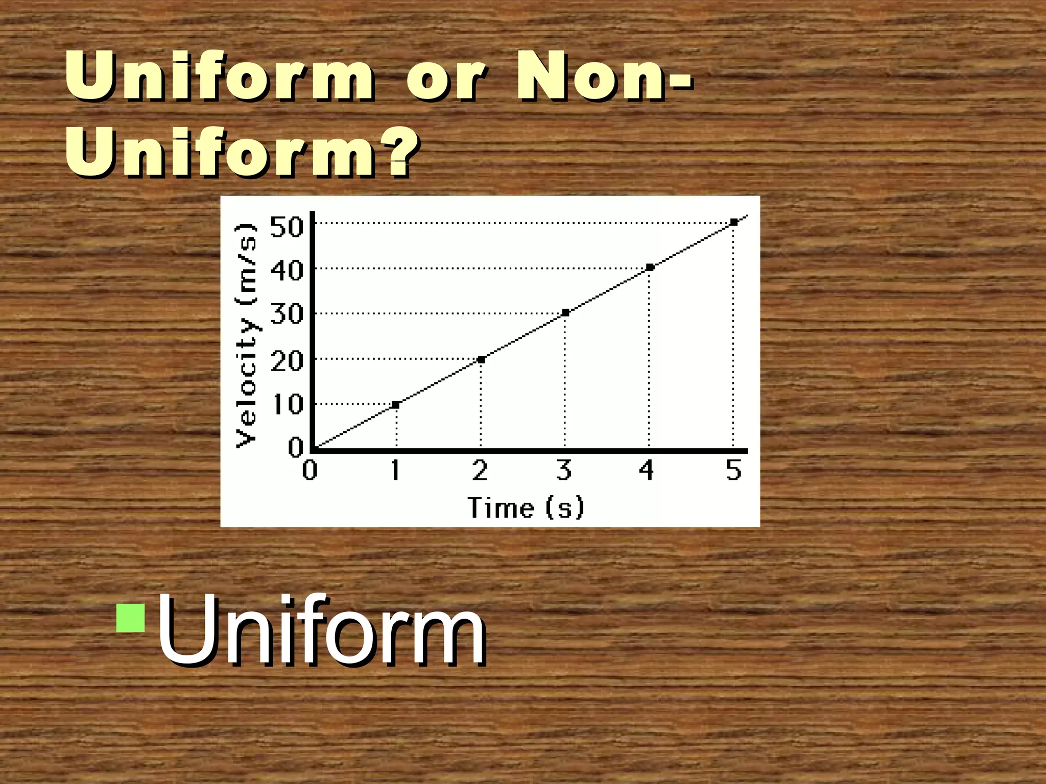 PPT on uniforma and non-uniform motion | PPT