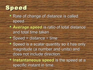 PPT on uniforma and non-uniform motion | PPT