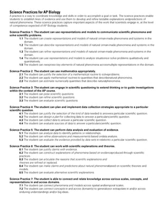 Science practices for ap biology | PDF