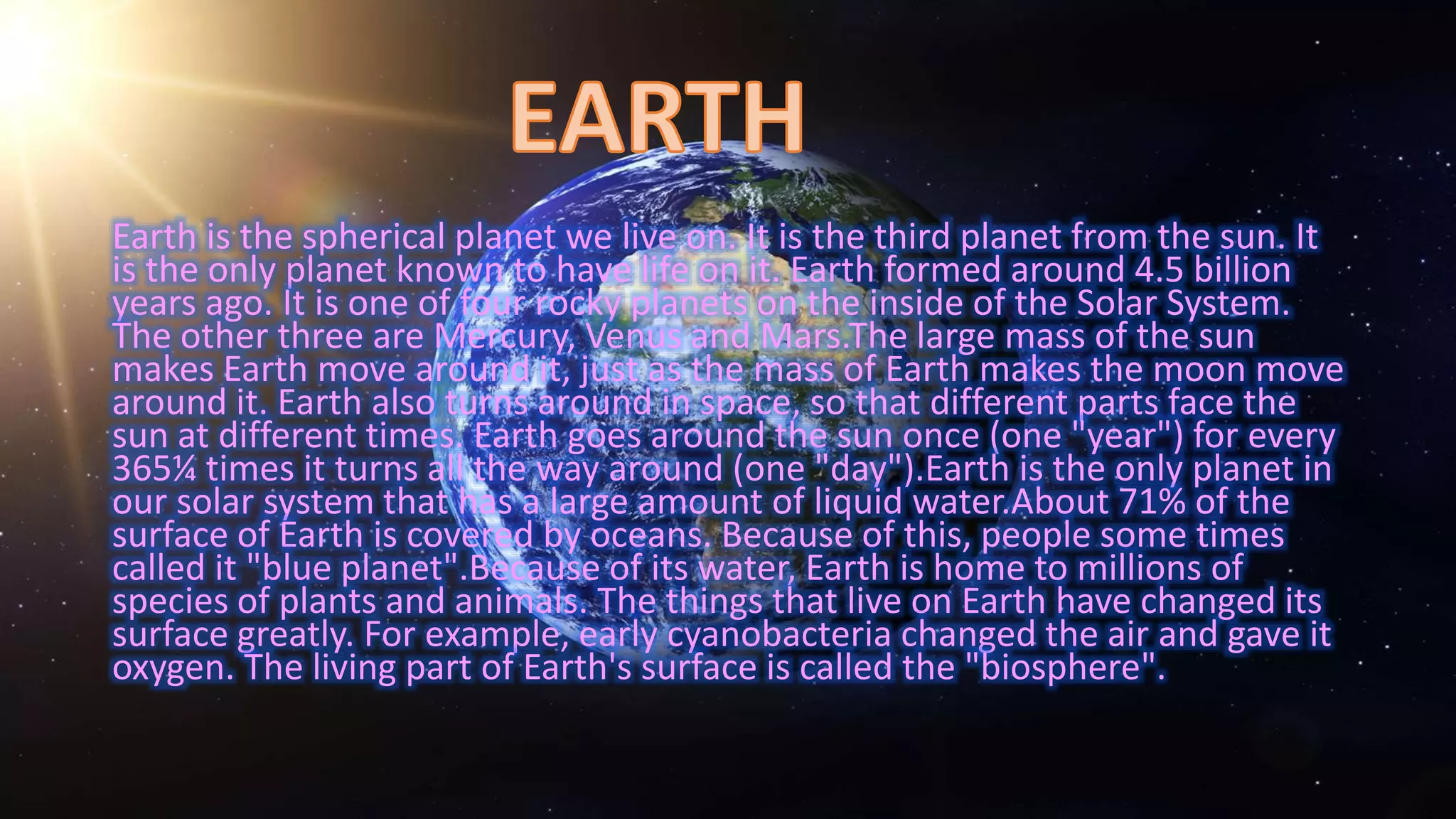 SOLAR SYSTEM PPT CLASS 8 | PPTX