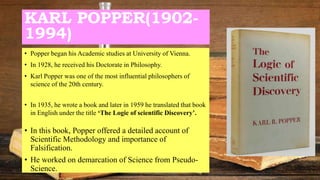 Historical perspective of science by: Karl popper and thomas kuhn | PPTX