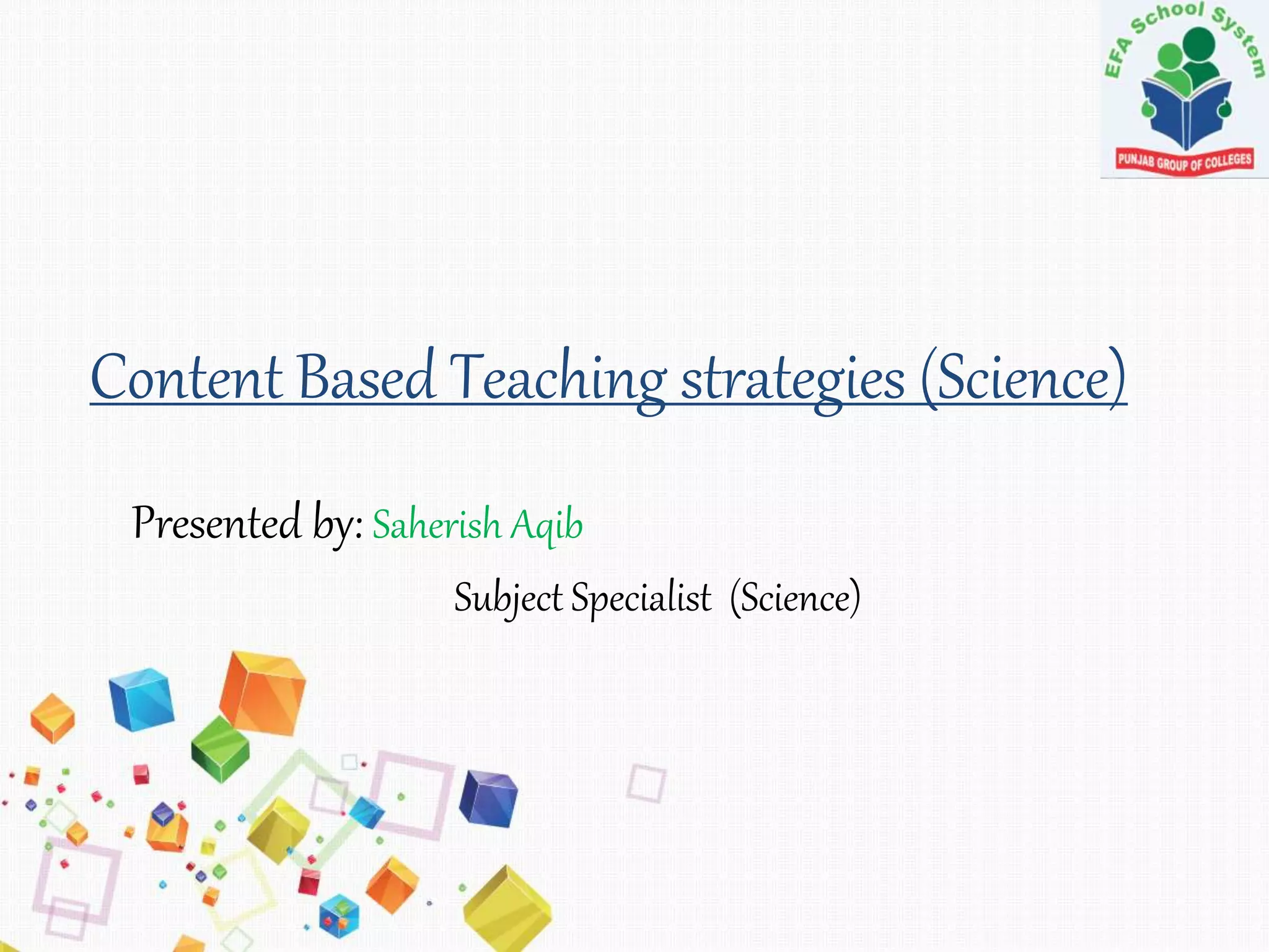 Science presentation for Primary-Elementary Level by Saherish Aqib | PPTX