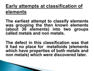 Science presentation on periodic classification of elements | PPTX