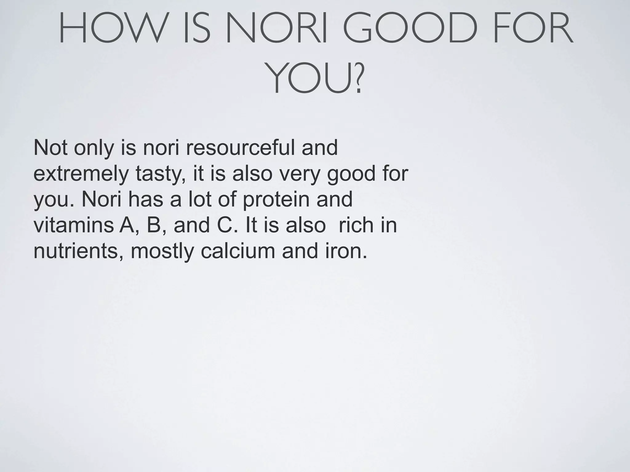 What's in my food? Nori | KEY