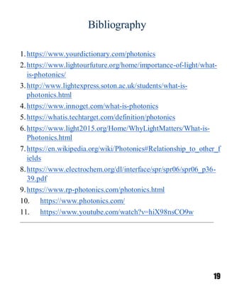 Photonics | DOCX | Physics | Science