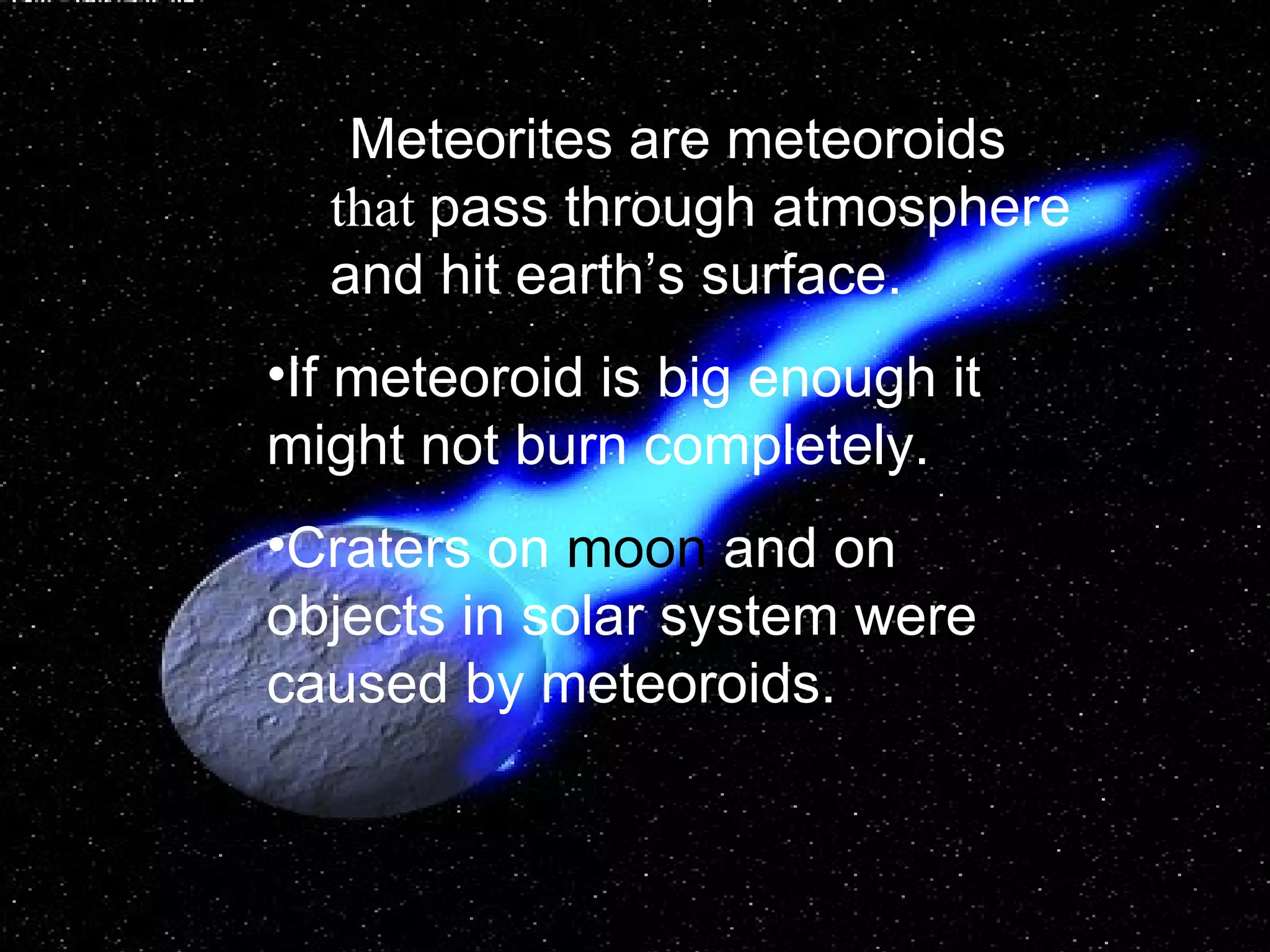 Science Project Asteroids Meteroids And Meteors | PPT